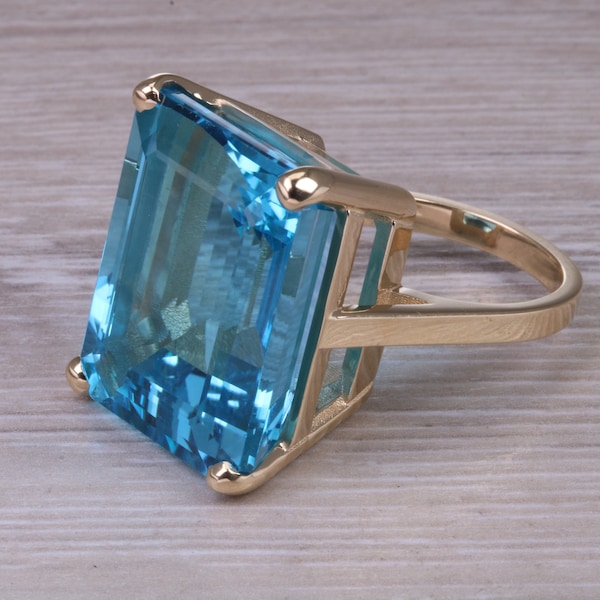 Large Topaz Ring - Etsy