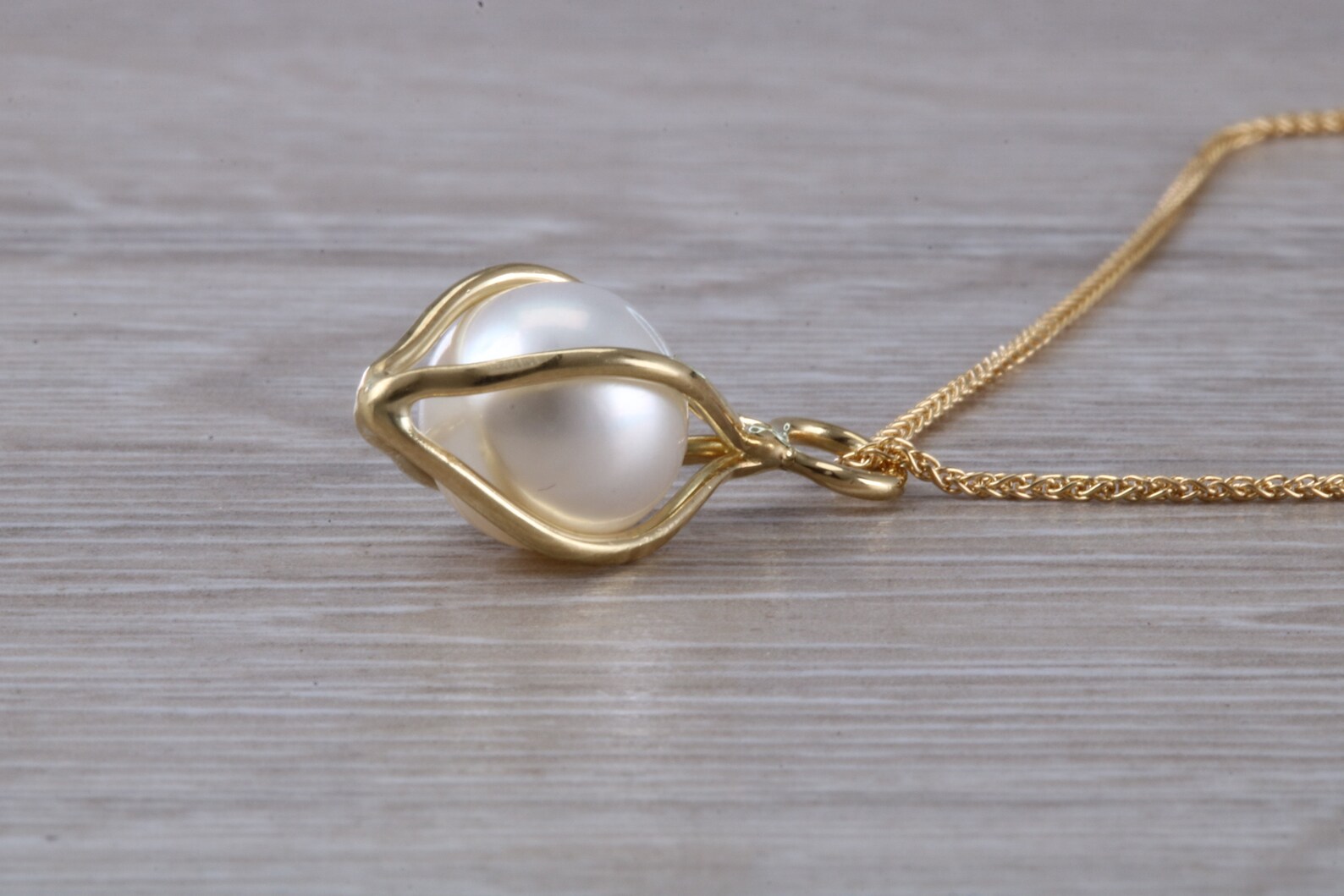 Beautiful 10 Mm Round South Sea Pearl Set 18ct Yellow Gold Necklace - Etsy