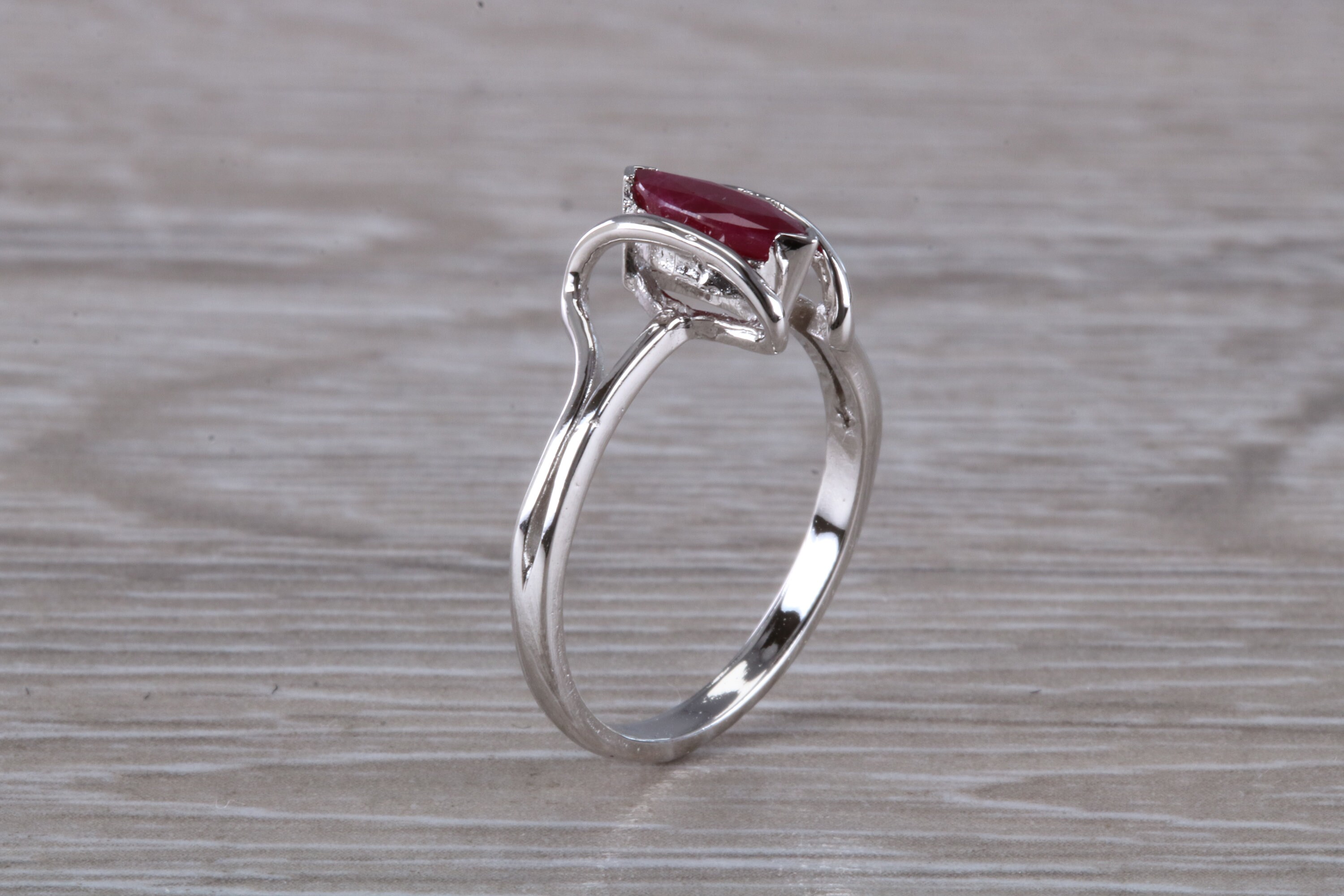 Marquise Cut Ruby Ring | Etsy