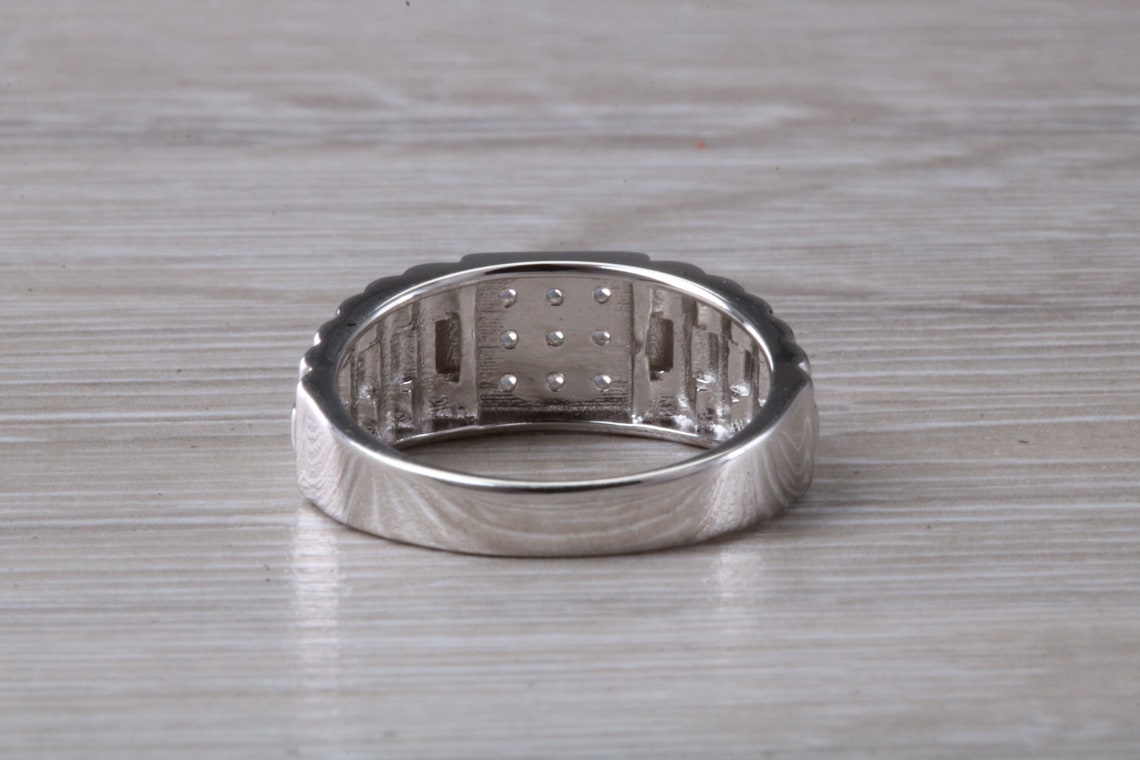 Watch Strap Signet Ring Set With C Z - Etsy UK