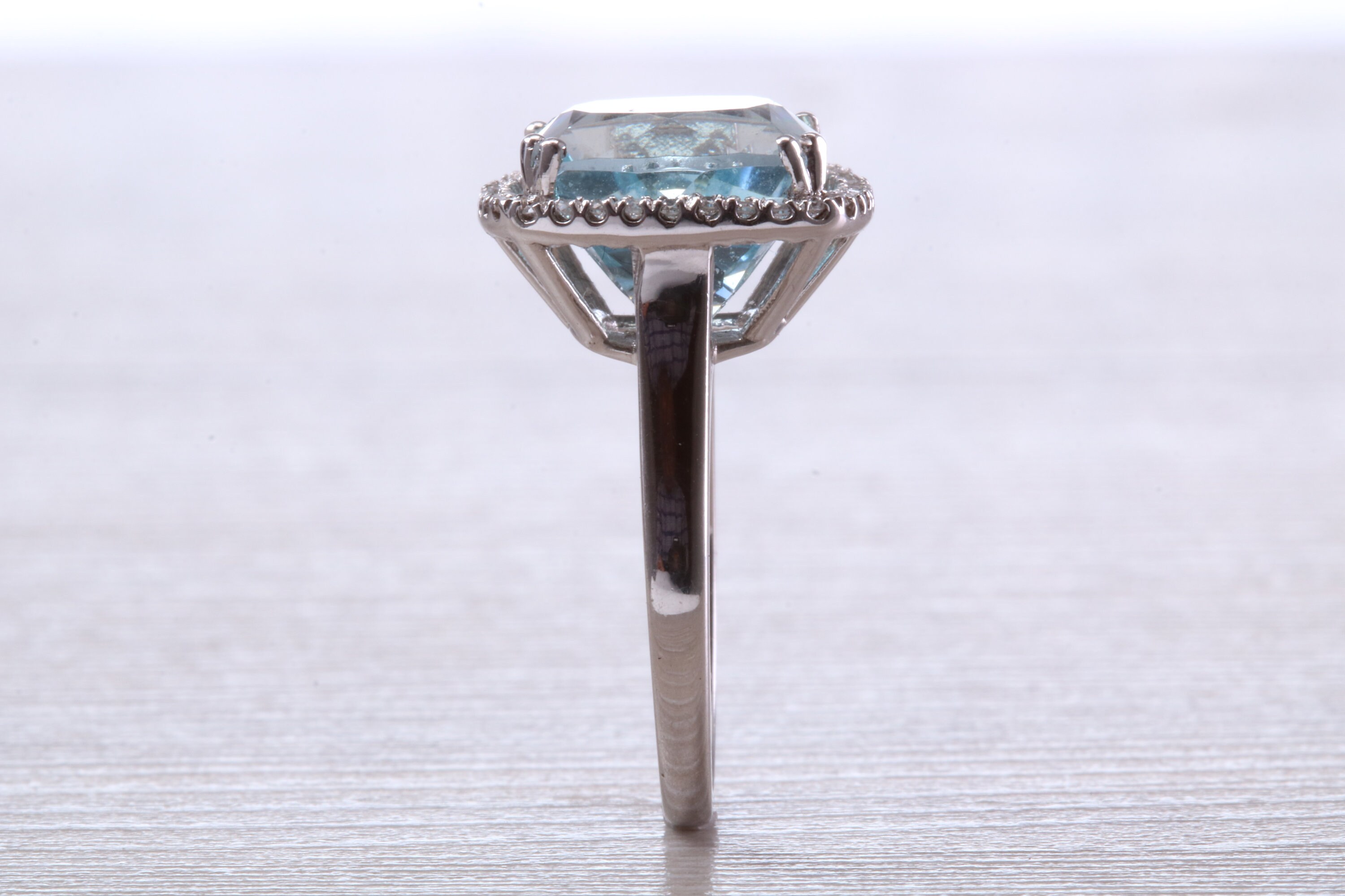 GroBer 7 Karat Aquamarin und Diamant Ring Etsy