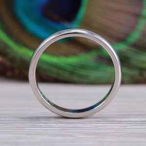 Traditional 3 Mm Wide D Profile Platinum Wedding Band - Etsy UK