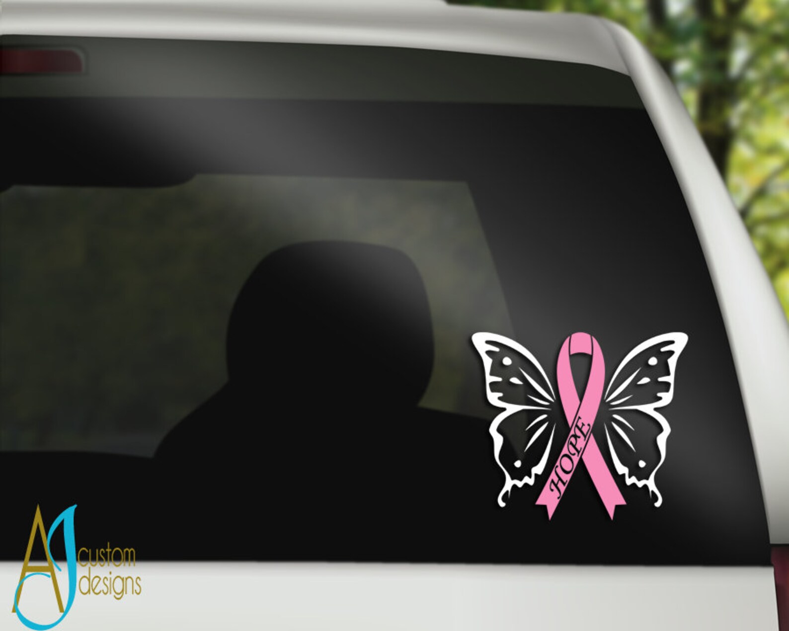 Cancer Ribbon Decal Breast Cancer Decal Car Decal Cancer | Etsy