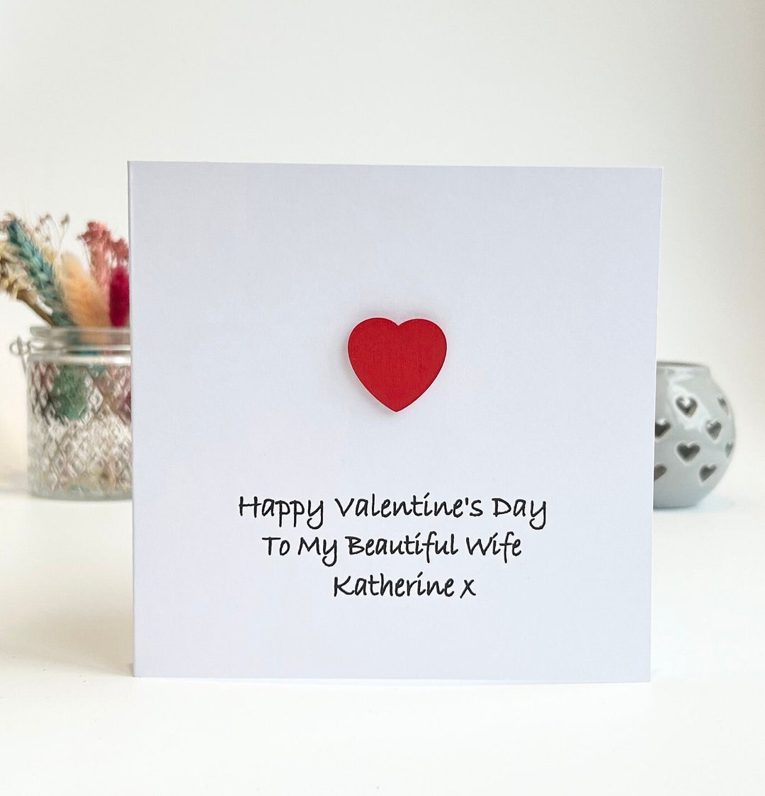 Heart Card, Simple Heart Card, I Love You Card - Etsy UK
