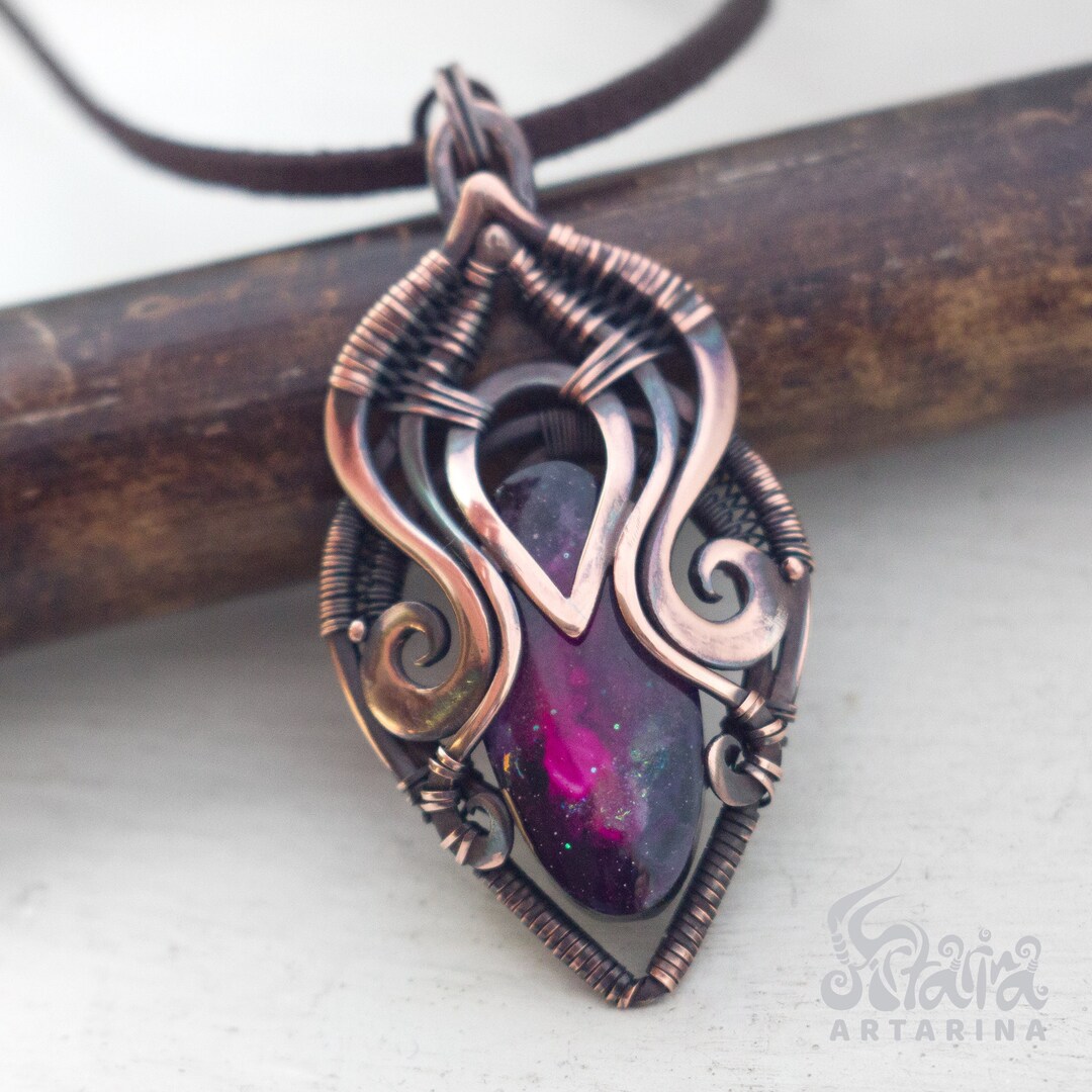 Magic Wisdom Talisman Amulet, Alternative Jewelry, Purple Rain Wealth ...