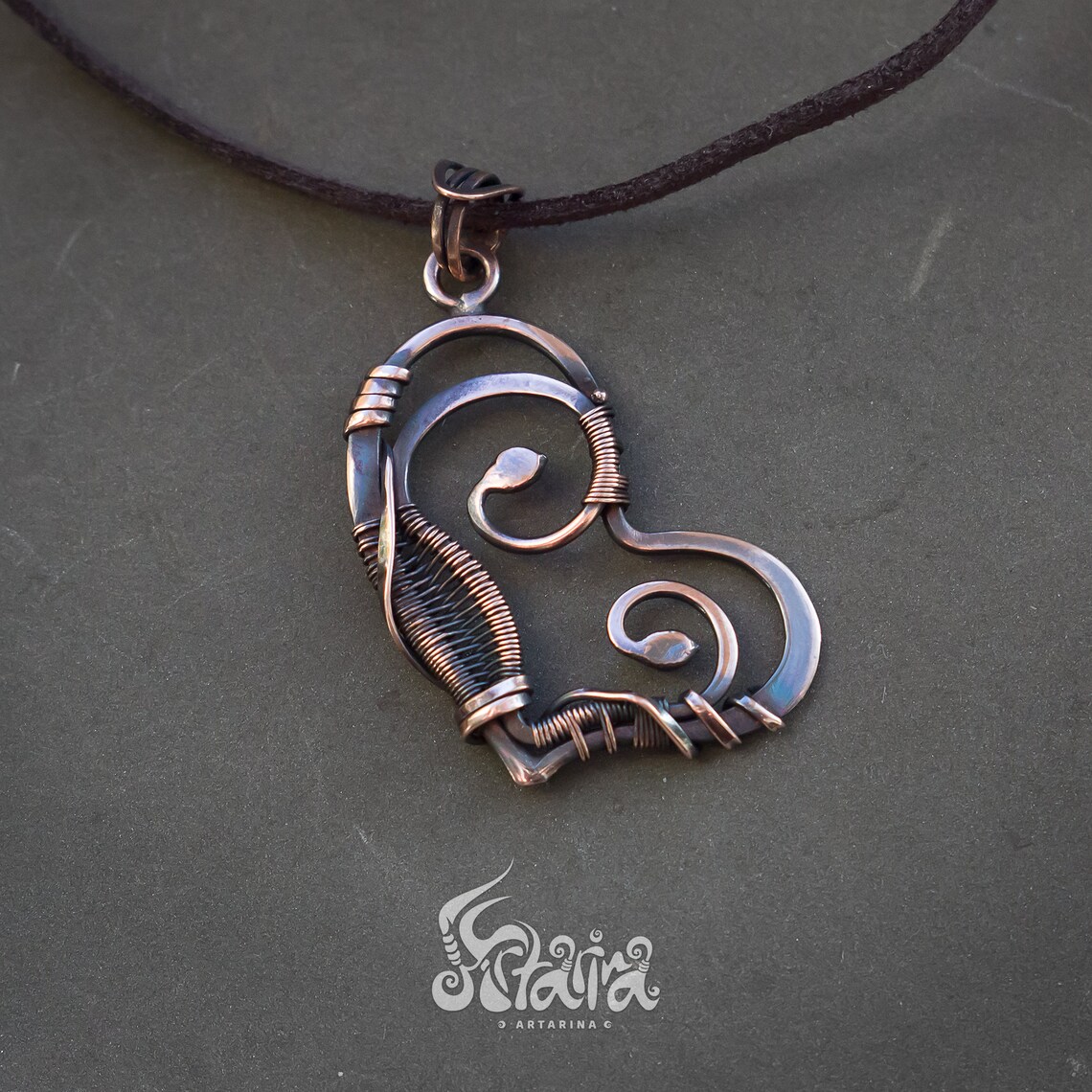 Simple Handmade Metal Heart PDF Pendant Tutorial | Wire Wrapping Diy ...