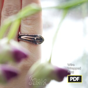 Wire Wrapped Handmade Ring Tutorial | Copper Unique Ring Diy PDF | Wire ...