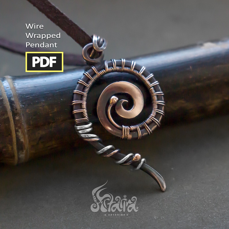 Simple Wire Wrap Spiral PDF Pendant Tutorial Wire Wrapping - Etsy