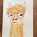 Original Llama Watercolor Painting - Etsy
