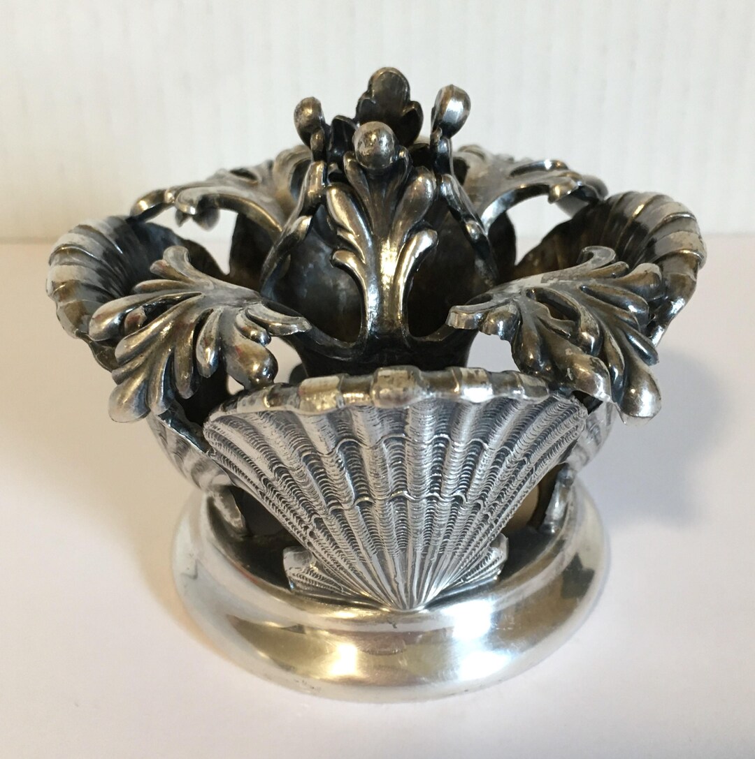 Vintage Silver Tone Wallace Shell Flower Frog: Art Nouveau Decor - Etsy