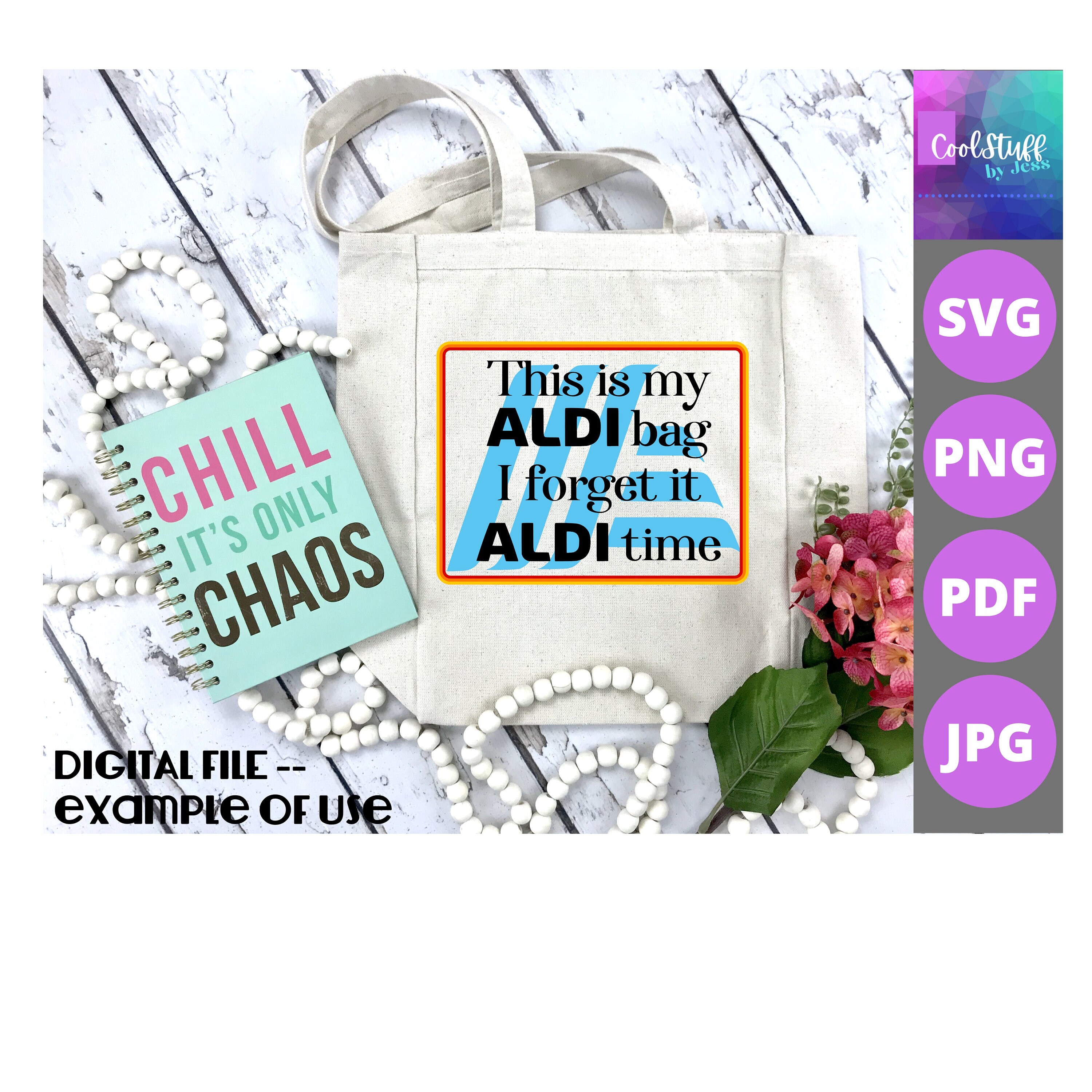 Sac Aldi svg, png, jpg pour Cricut, Silhouette, Sublimation et plus ...