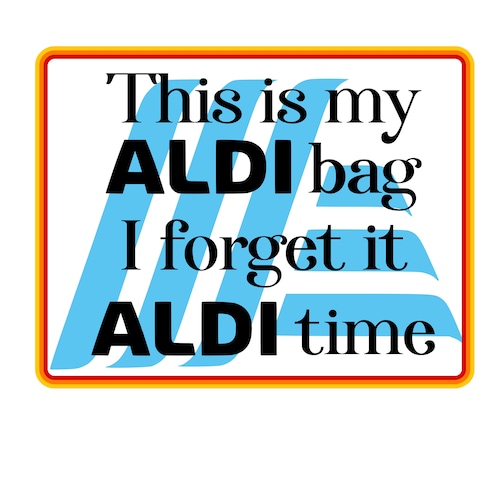 Aldi Bag Svg Png Jpg for Cricut Silhouette Sublimation and | Etsy
