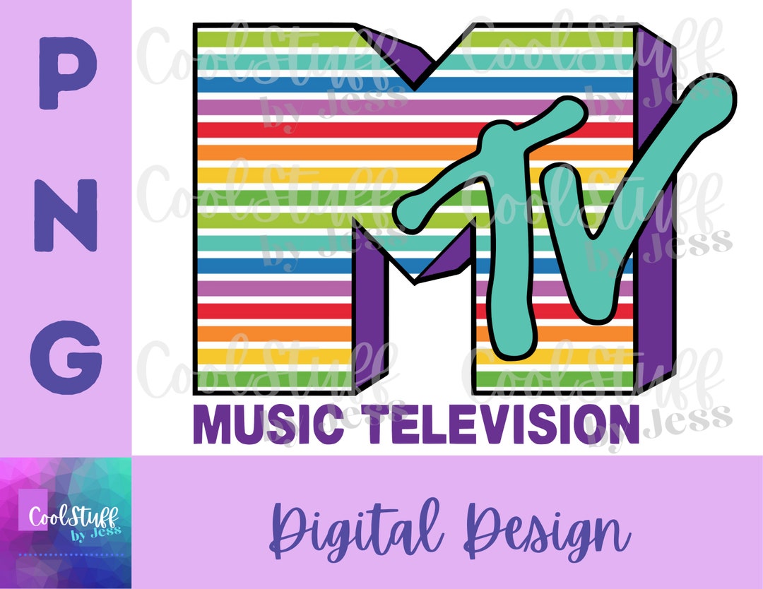I Want My Mtv Rainbow Stripe Digital File for Sublimation Printing DIY ...
