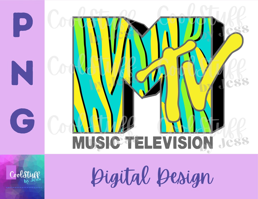 I Want My Mtv Teal Tiger Print Digital File for Sublimation Printing ...