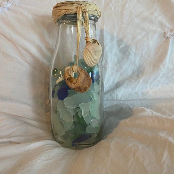 Sea Glass Jar - Etsy
