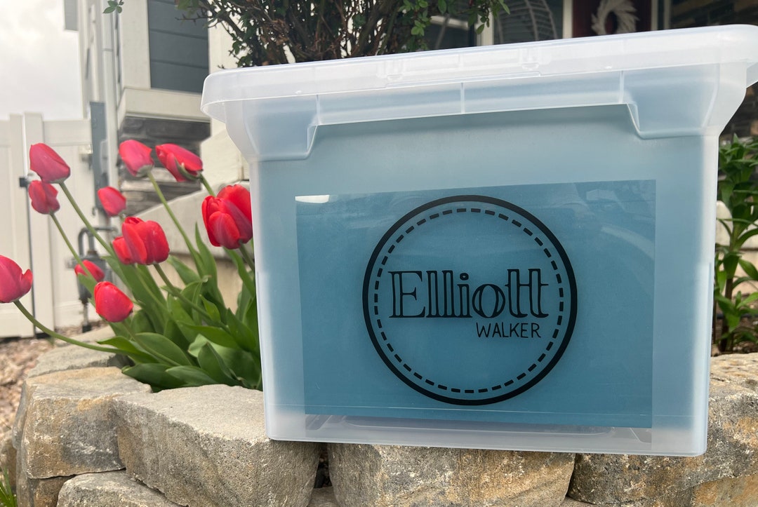 Milestone Bin | Organization Bin | School Bin | Keepsake Tote ...