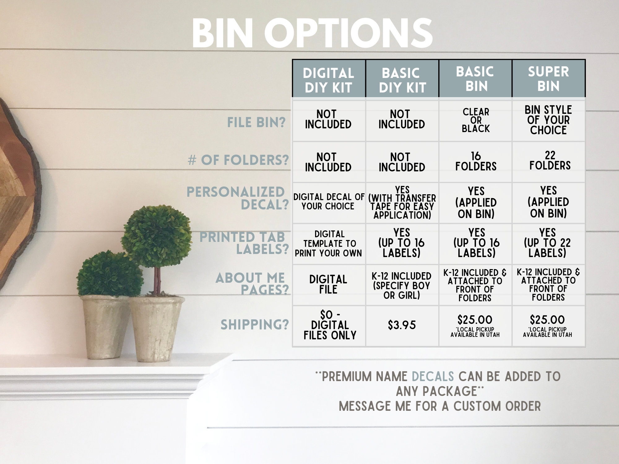 Milestone Bin | Organization Bin | School Bin | Keepsake Tote ...
