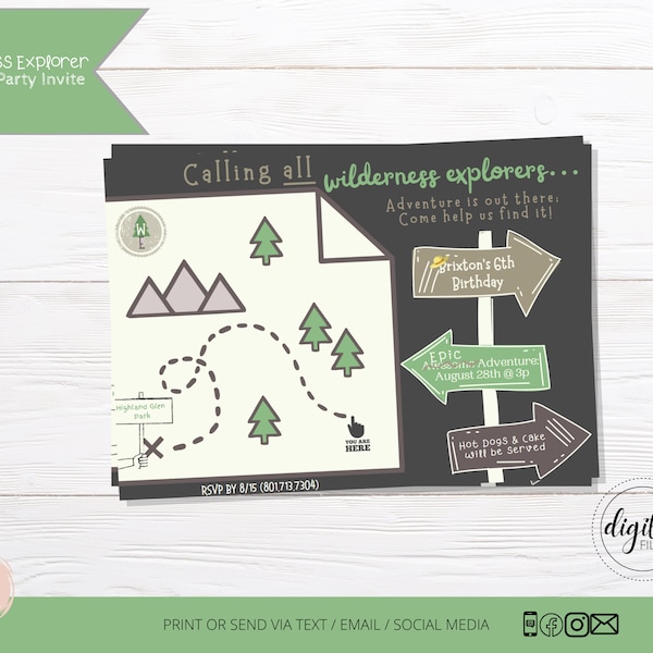 Explorer Invitation - Etsy