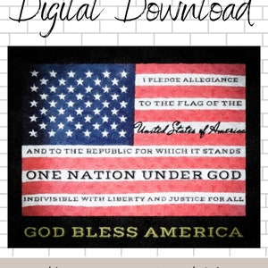 American Flag, God Bless America, Digital Download Created by Pretty ...