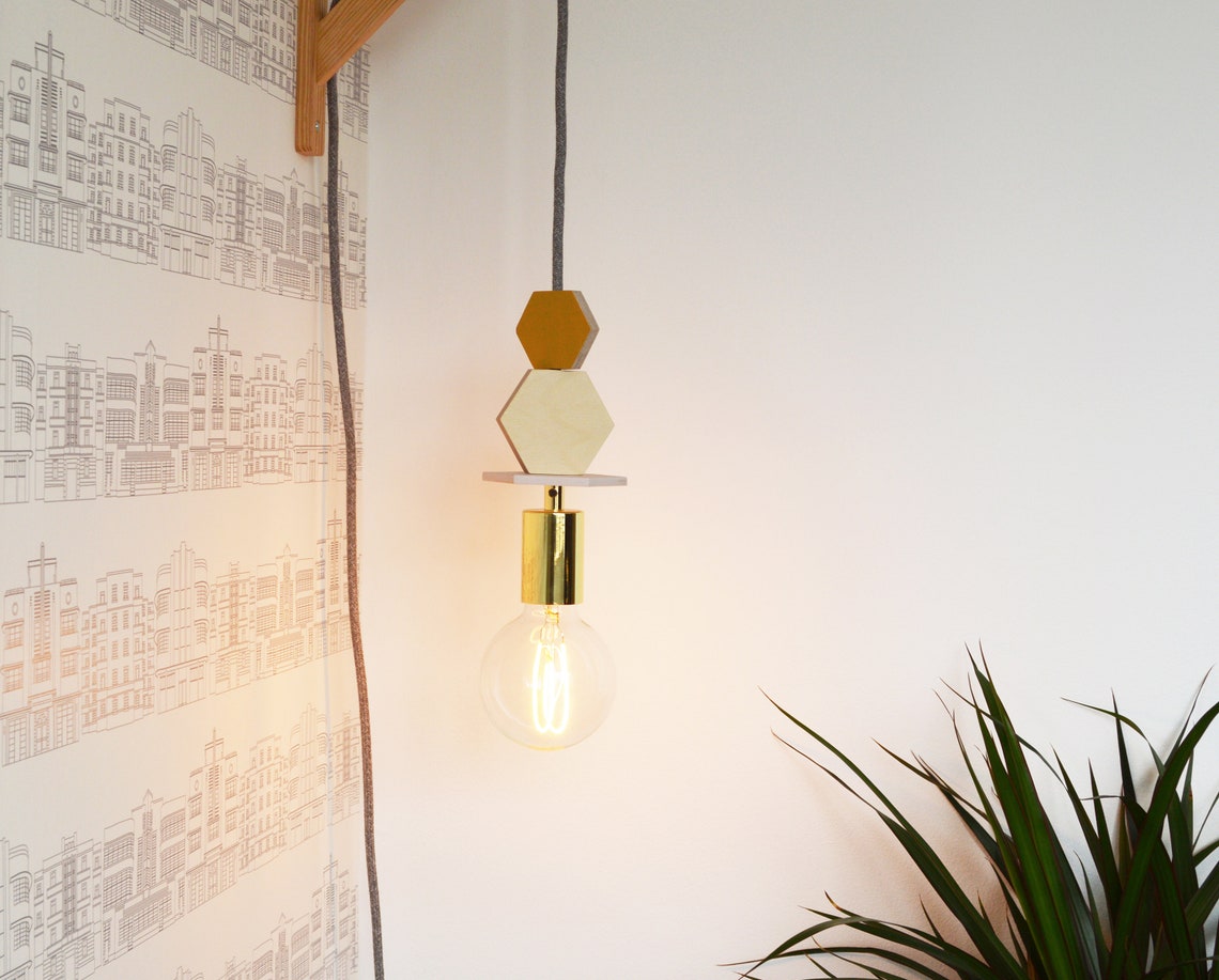 Hexagon Pendant Ceiling Light - Etsy UK