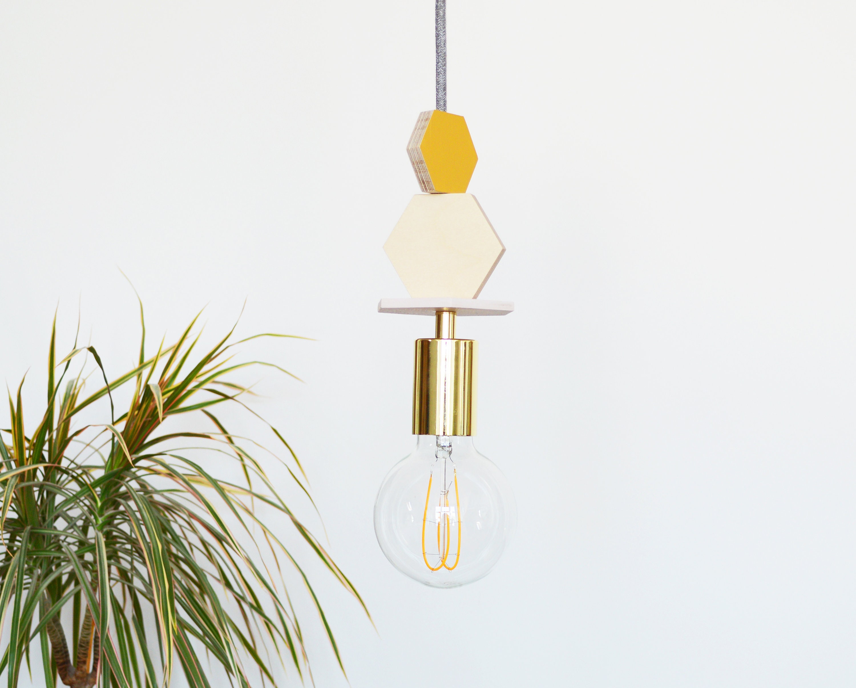 Hexagon Pendant Ceiling Light - Etsy UK