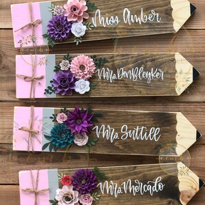 Wood Pencils | Teacher Sign | Teacher Gifts | Gift Ideas | Personalized ...