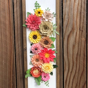 Framed Wall Art Paper Flowers Framed Wall Hanging Framed Paper Flowers ...