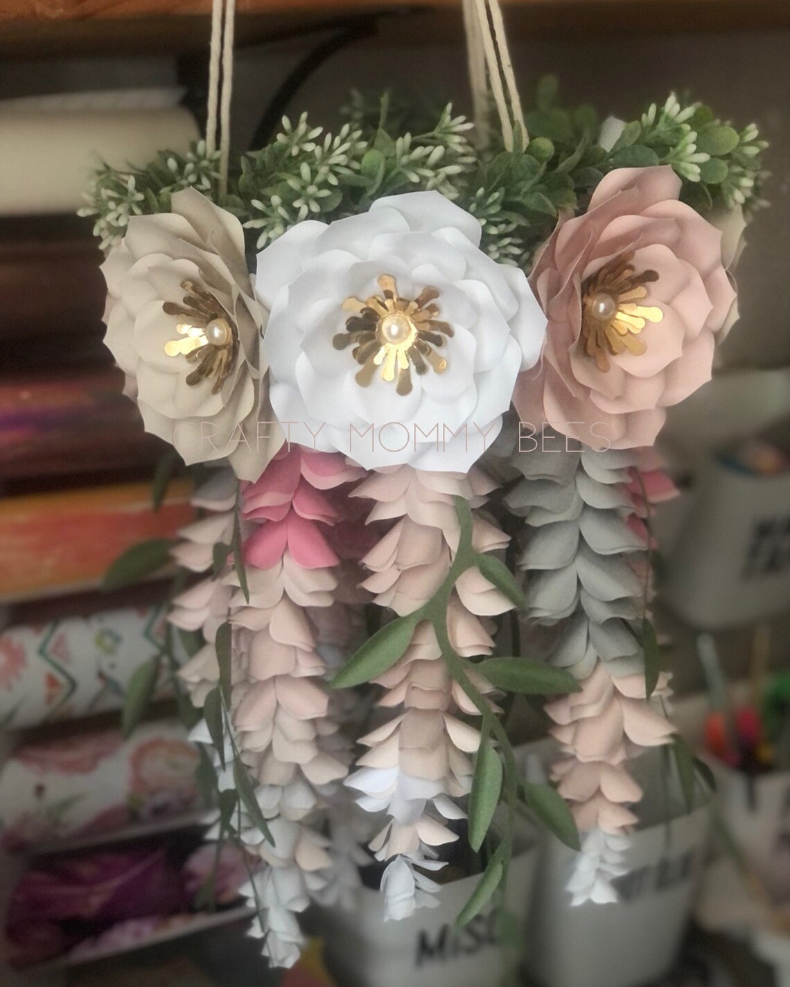 Paper Flower Nursery Baby Mobile - Etsy