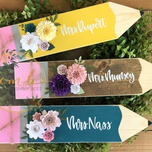 Wood Pencils | Teacher Sign | Teacher Gifts | Gift Ideas | Personalized ...