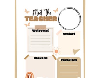 Editable Meet the Teacher Template Printable, Back to School, Welcome Letter, First Day of ...