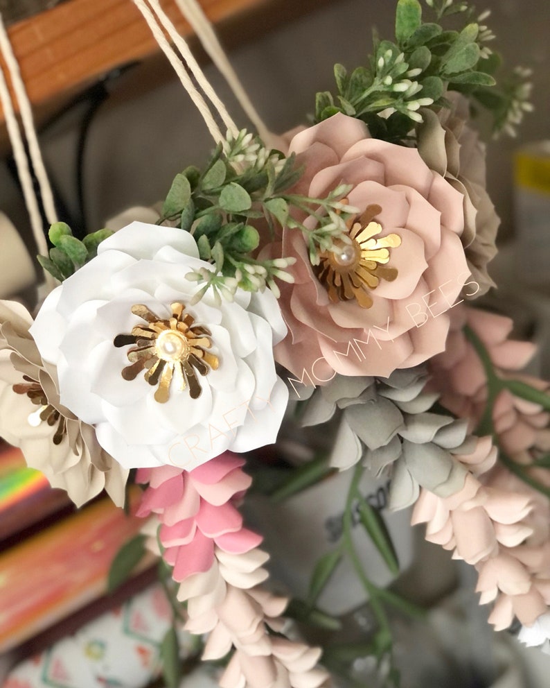 Paper Flower Nursery Baby Mobile - Etsy