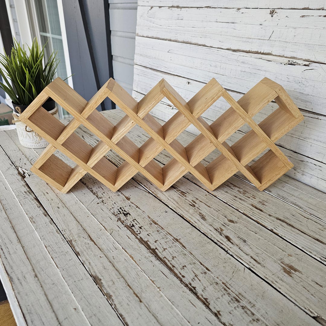 Wooden Multiple Cubby Display Shelf - 3 Rows - Light Wooden Square ...