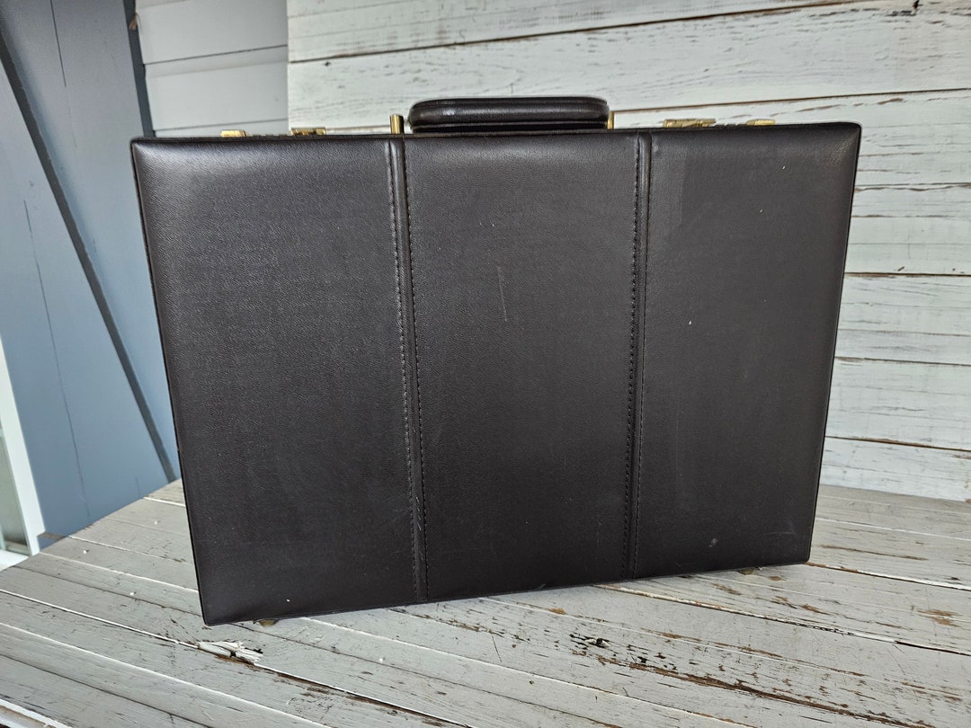 Stebco Tufide Briefcase Combination Lock Dark Brown Black Exterior ...