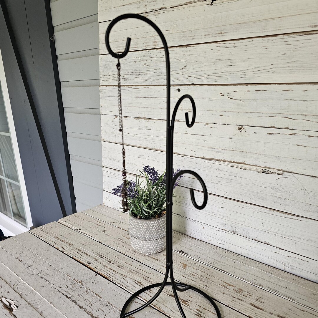 Metal Hanging Jewelry Stand Small Hanging Stand Black Metal Hanging ...