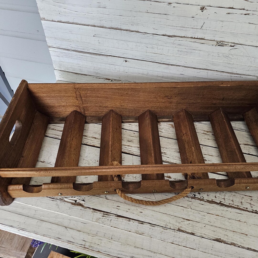 Vintage Wooden Wine Rack by Lamberti Importers of Italy - 6-bottle Wine ...