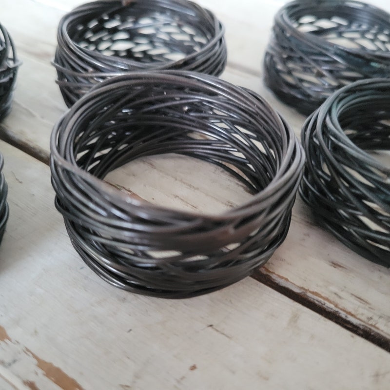 Black Napkin Ring - Etsy