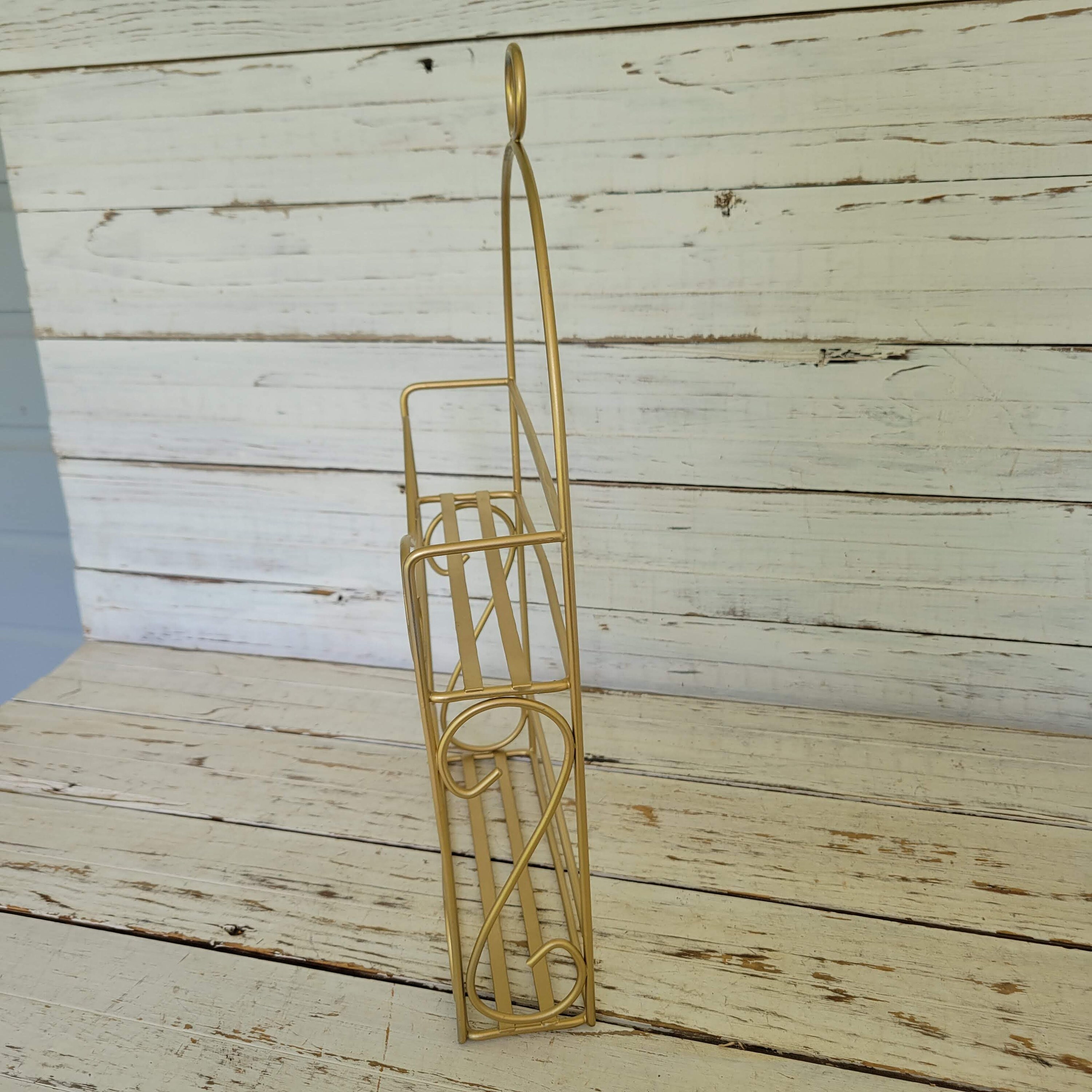 Petite 2 Tier Gold Shelf Gold Display Rack Gold Storage Rack Small ...