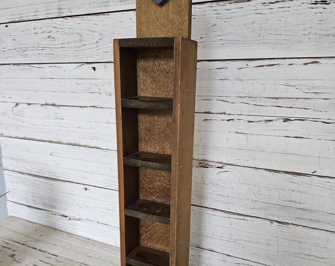 Vintage Wooden Cubby Display Shelf - Shadow Box for Miniatures ...