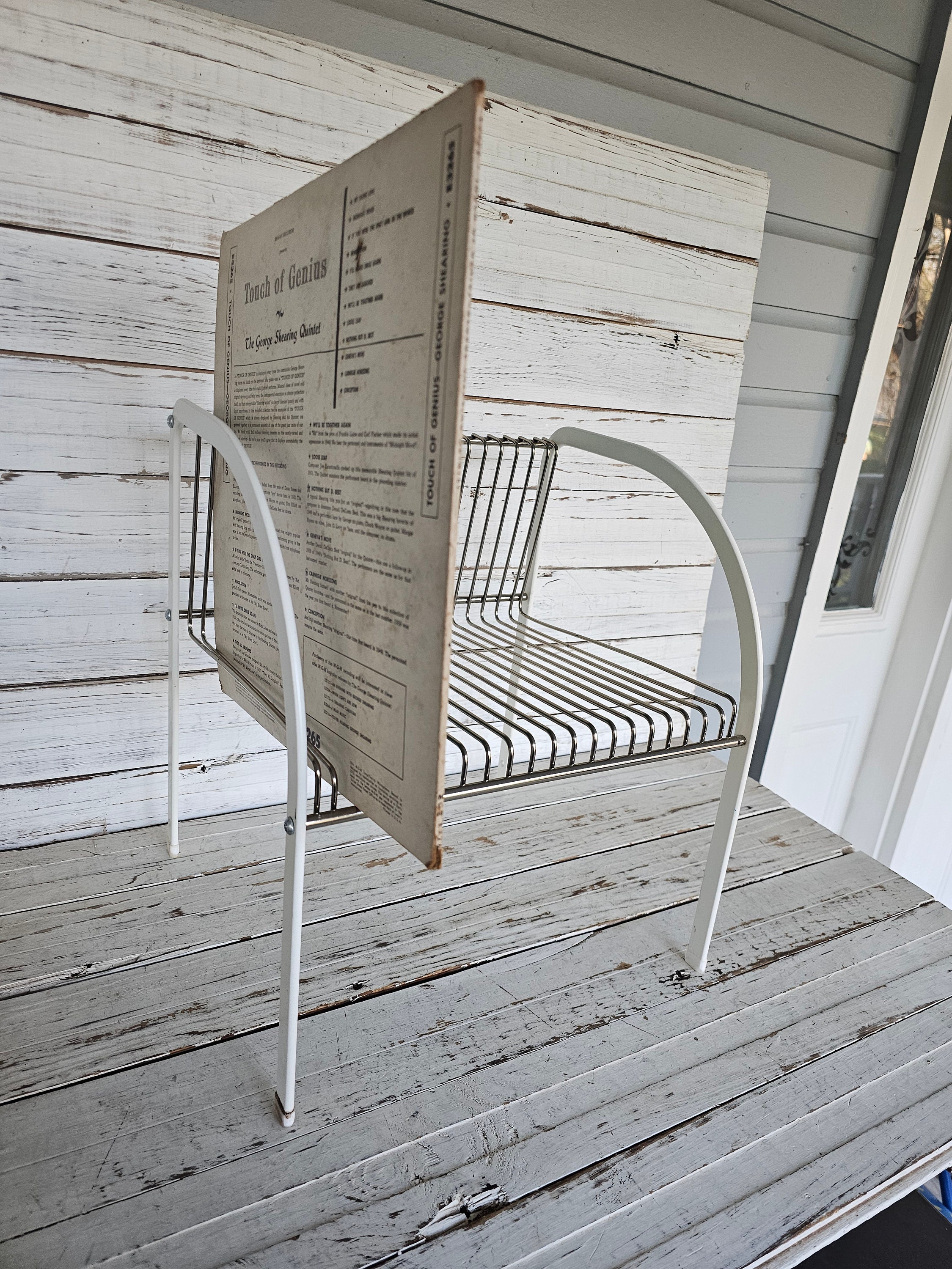 Vintage Record Holder Retro Shaped Record Display Compact and Sturdy ...