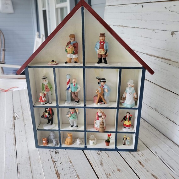 House Shaped Wooden Cubby Display Shelf Shadow Box for - Etsy