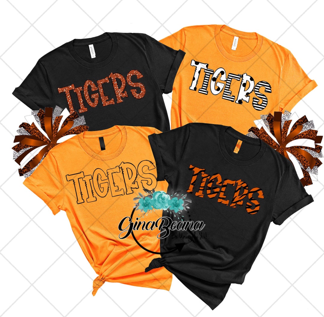 Custom Color Tigers School Spirit Shirt, Back to School Tee, Pep Rally ...
