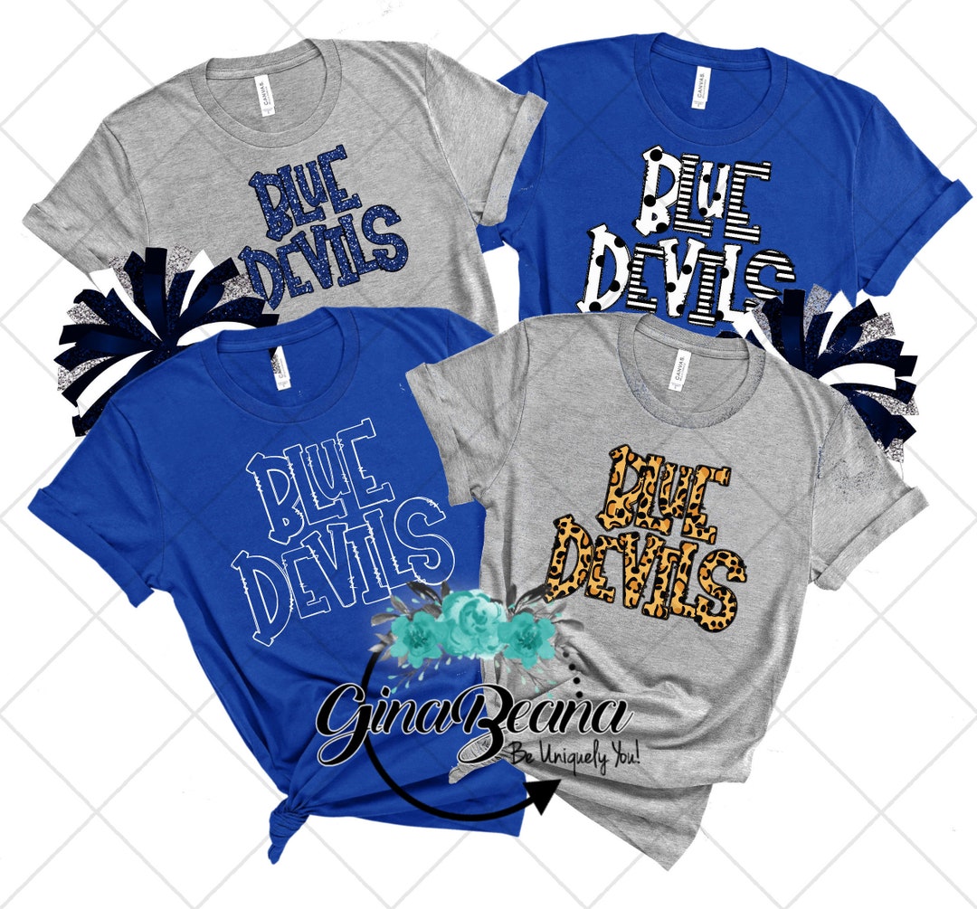Custom Color Blue Devils School Spirit Shirt, Back to School T-Shirt ...