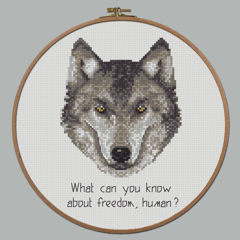 Wolf Cross Stitch - Etsy