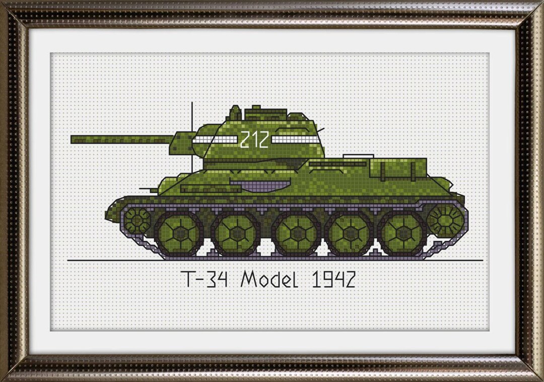 WW2 Soviet Tank Cross Stitch Pattern BOGO Free, War Machine Collection ...