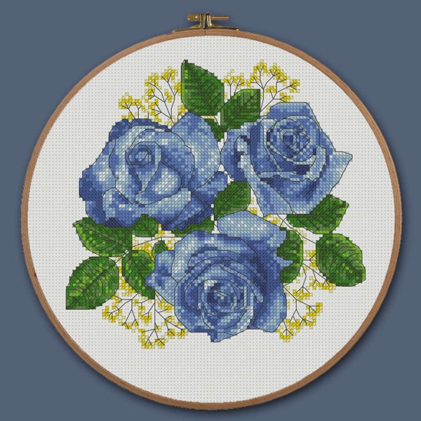 Rose Cross Stitch - Etsy