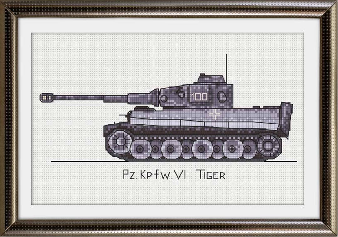 WW2 German Tiger Tank Cross Stitch Pattern BOGO Free, War Machine ...