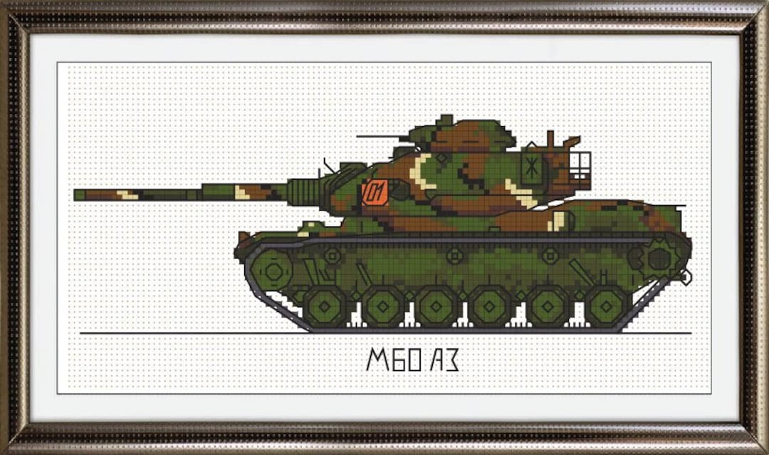 Cold War US Army Tank Cross Stitch Pattern BOGO Free, War Machine ...