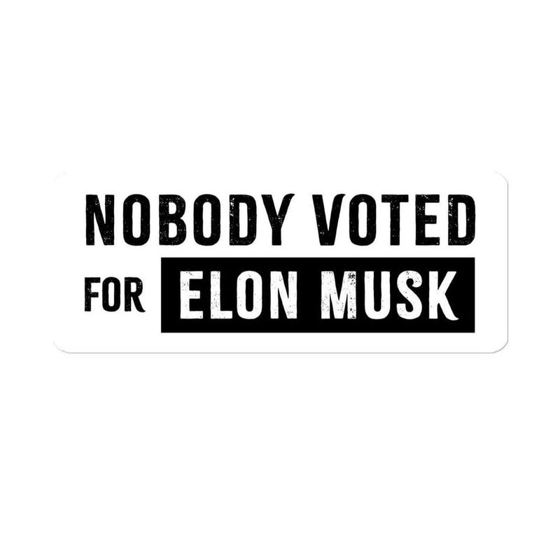 Anti Musk Bumper Sticker - Etsy
