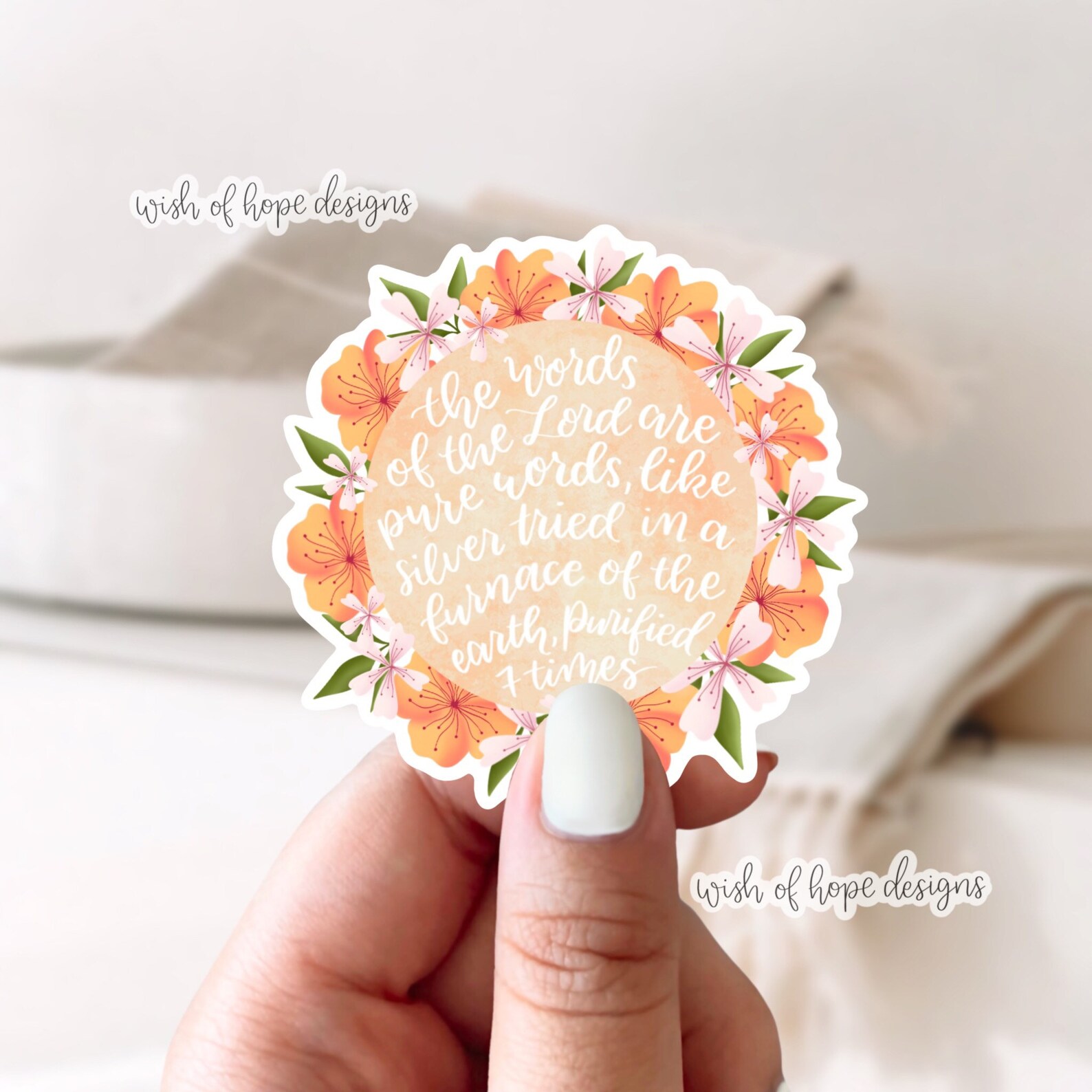 Vinyl Psalms 12:6 Sticker Waterproof Jesus Sticker - Etsy Australia