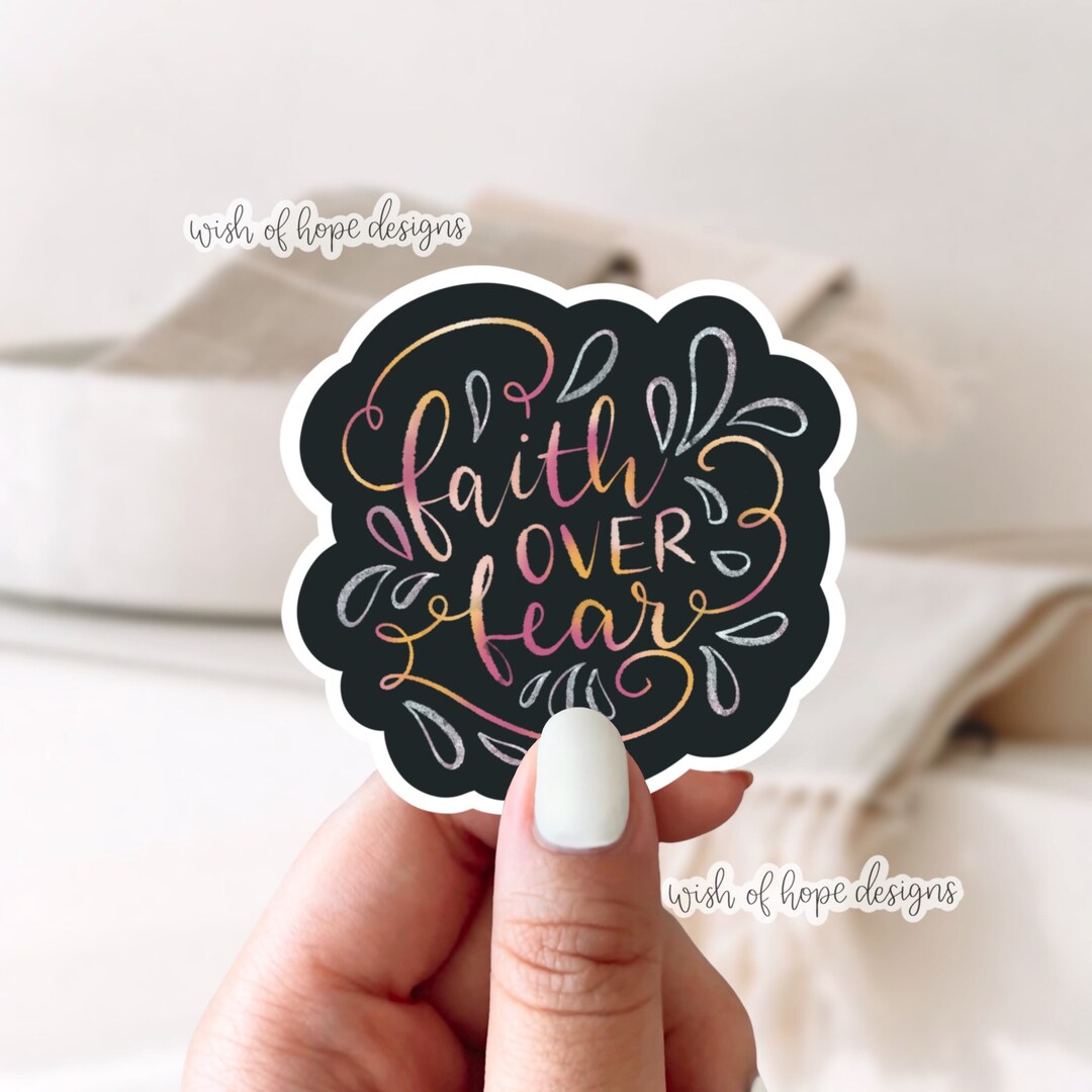 Faith Over Fear Sticker | Waterproof | Jesus Sticker | Christian ...